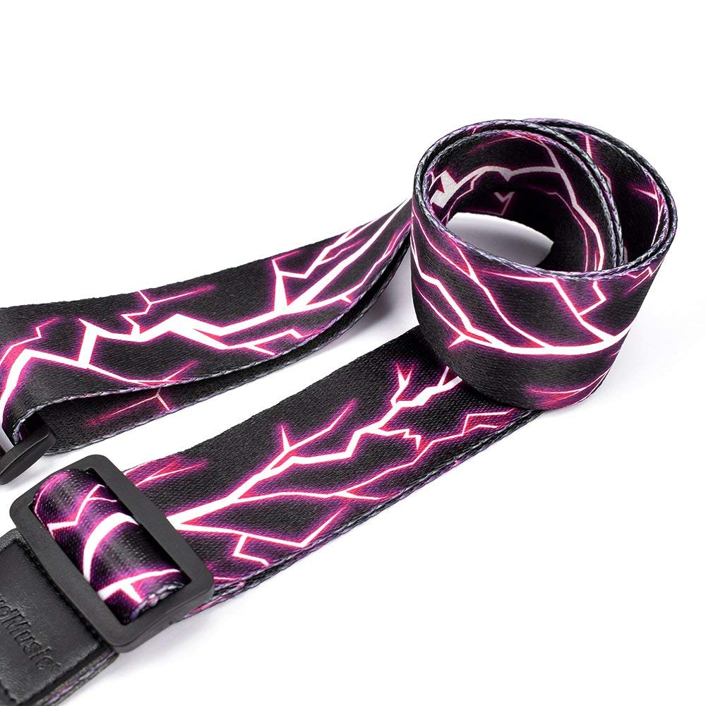 CLOUDMUSIC Guitar Strap Polyester Printing Blue Red Purple Guitar Stra