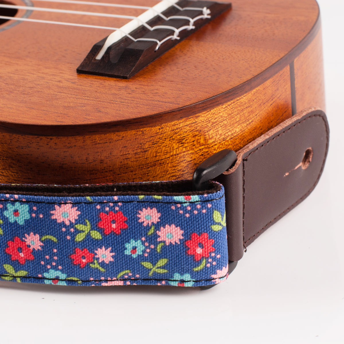 CLOUDMUSIC Colorful Hawaiian Vintage Ethnic Cotton Ukulele Strap Blue