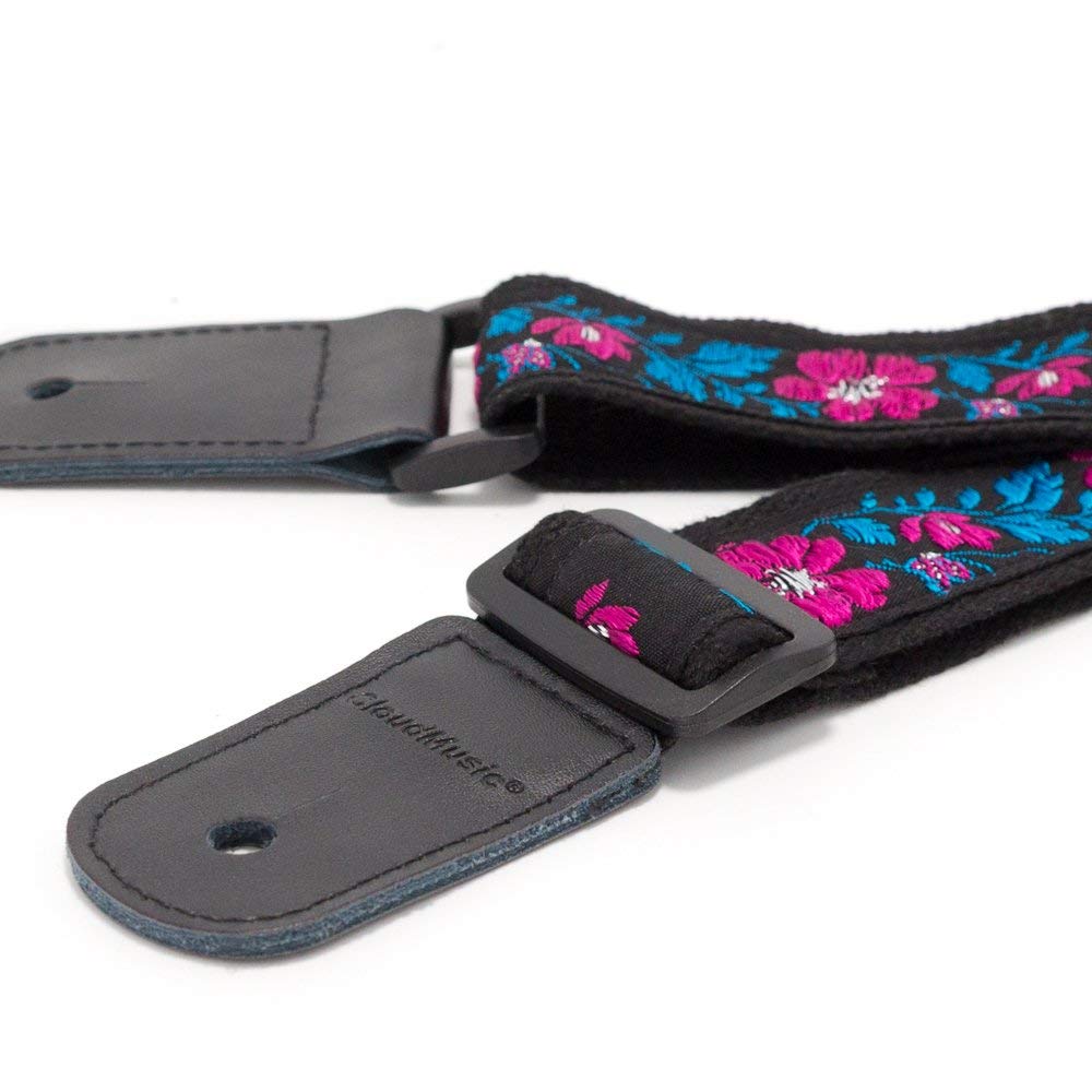 CLOUDMUSIC Ukulele Strap Jacquard Floral Strap For Soprano Concert Ten