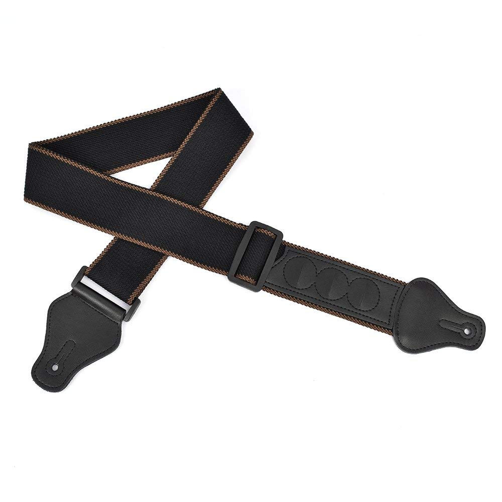 CLOUDMUSIC Guitar Strap For Kids Guitar Acoustic Guitar Bass (Solid Bl