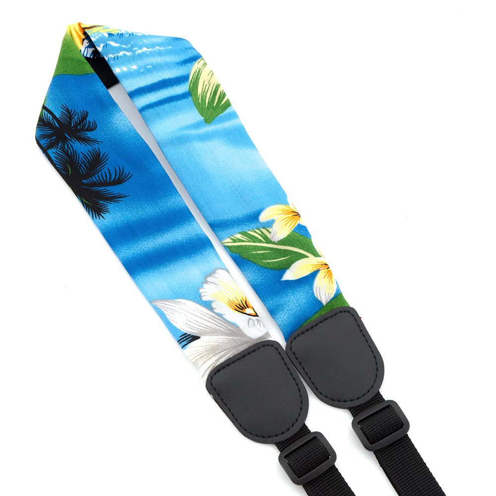 CLOUDMUSIC Colorful Hawaiian Jacquard Woven J Hook Clip On Ukulele Str